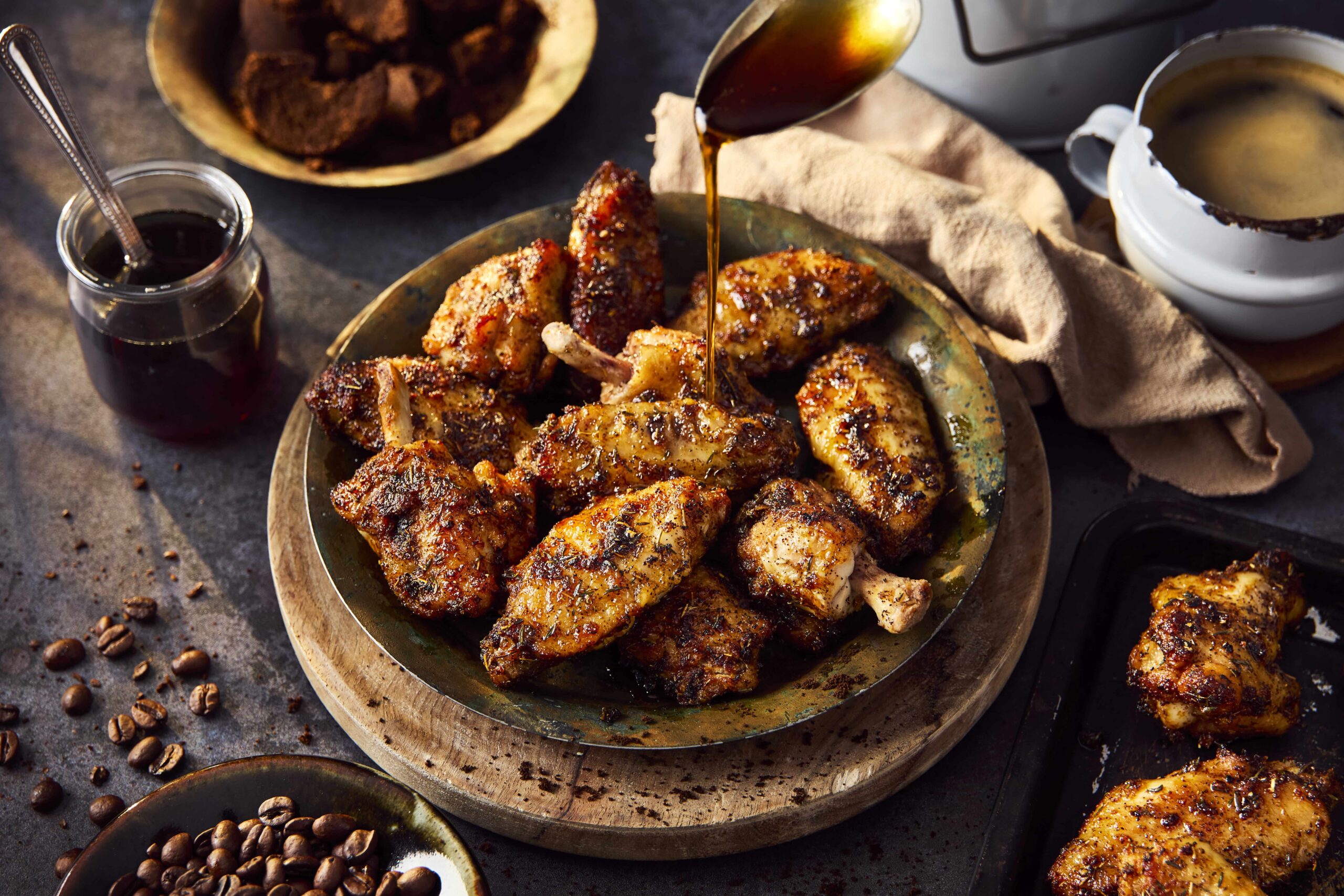 Coffee and Maple Syrup Chicken Wings - Country Range
